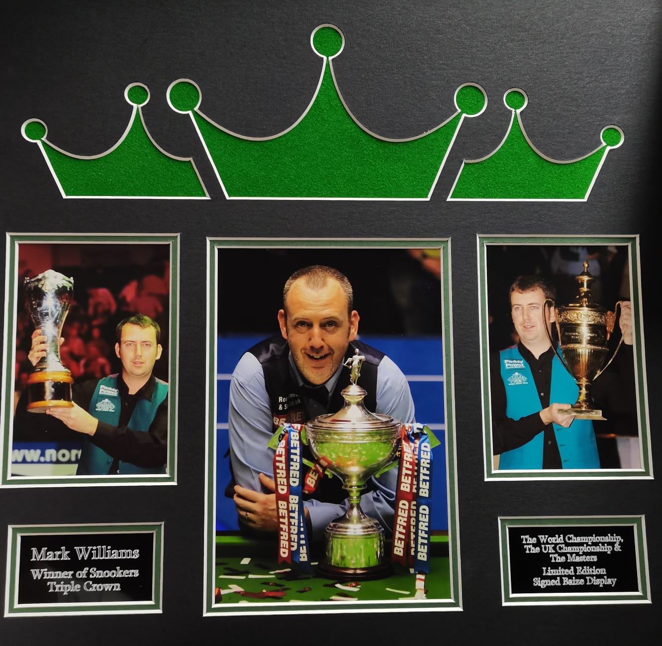 Mark Williams Triple Crown Limited Edition Signed Baize Display ...